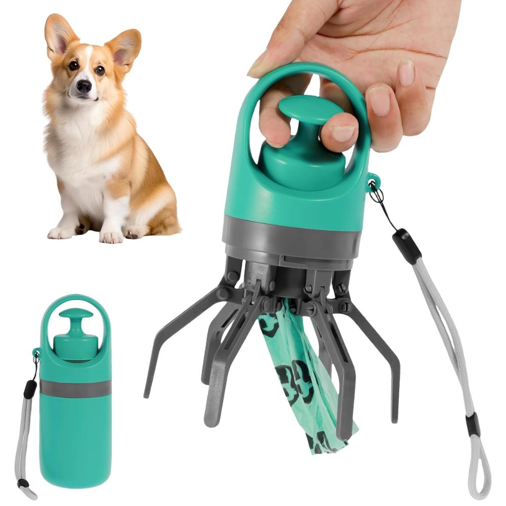 Dog Poop Picker Upper Claw with Garbage Bag Dispenser – Belro