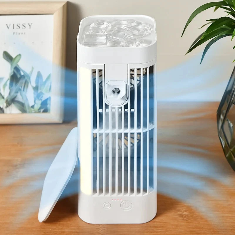 Mini Portable Air Conditioner Desk Fan with Spray Cooling – Belro