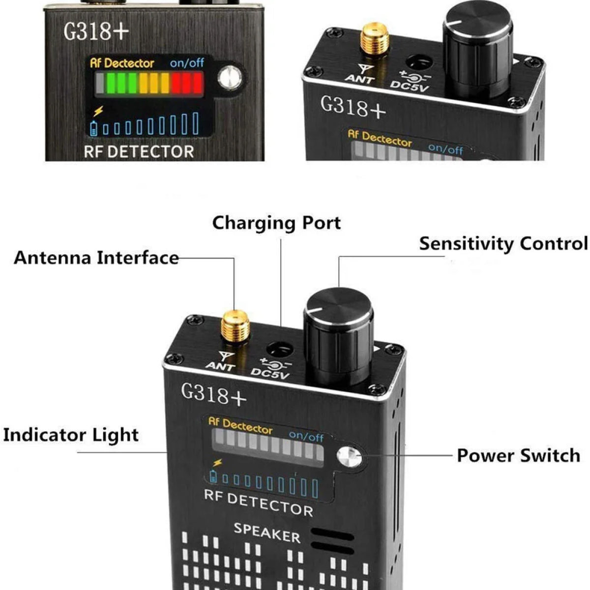 Spy Detector Device | RF Bug Detector, Hidden Camera & GPS Tracker Fin ...